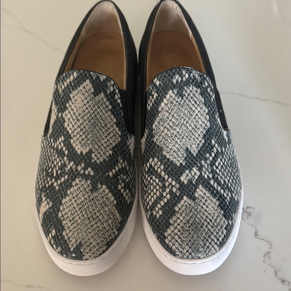 Vionic | Shoes | Vionic Black Suede And Snake Skin Slipon Loafer | Poshmark